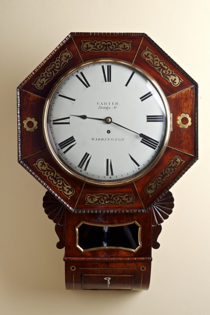 Victorian Mahogany Drop Dial Clock | Olde Time Antique Clocks and ...