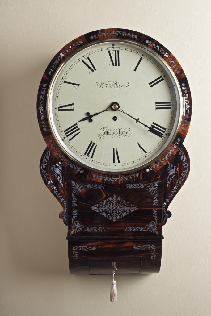 Regency Coromandel and Mother of Pearl Drop Dial Clock | Olde Time ...