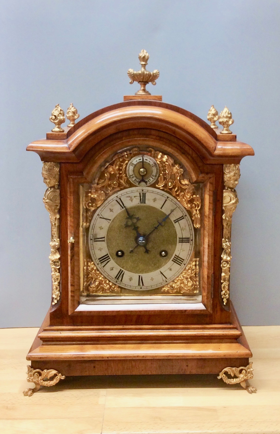 Victorian Walnut Cased Striking Mantel Clock | Olde Time Antique Clocks ...