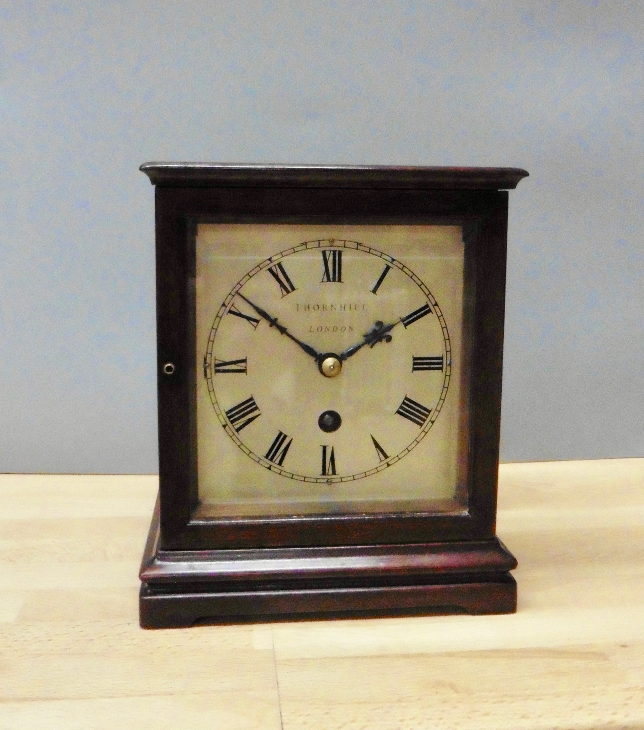 Miniature Mahogany Library Clock | Olde Time Antique Clocks and Barometers